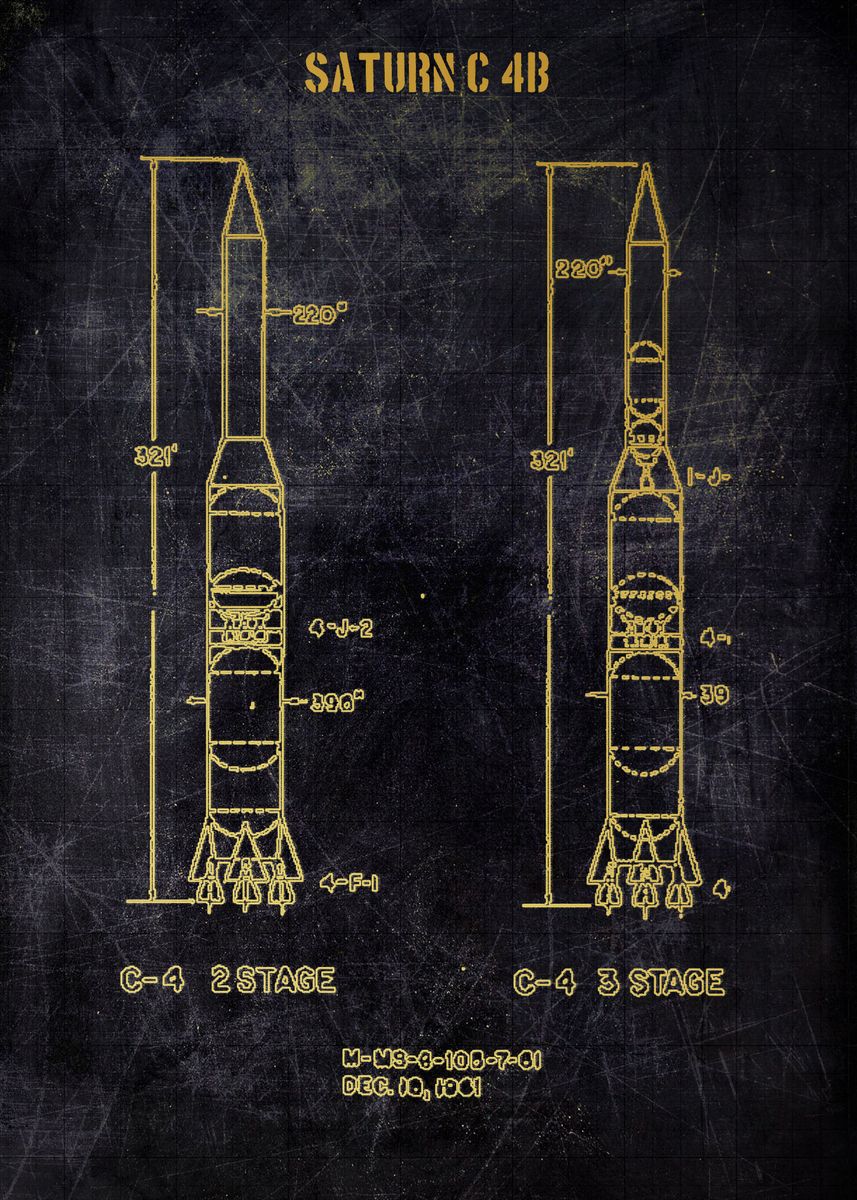 'saturn c 4b' Poster, picture, metal print, paint by MAXART DESIGN ...