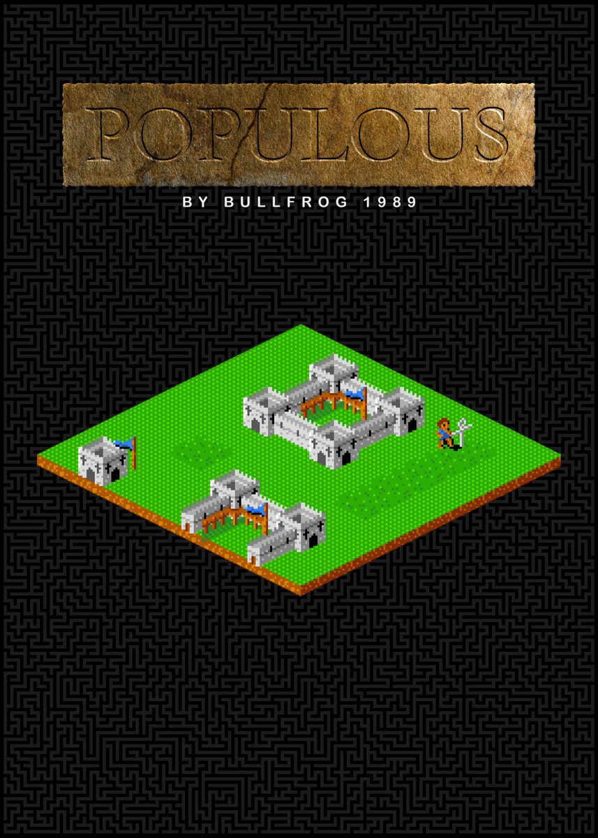 'Populous' Poster, picture, metal print, paint by Justin Hannan | Displate