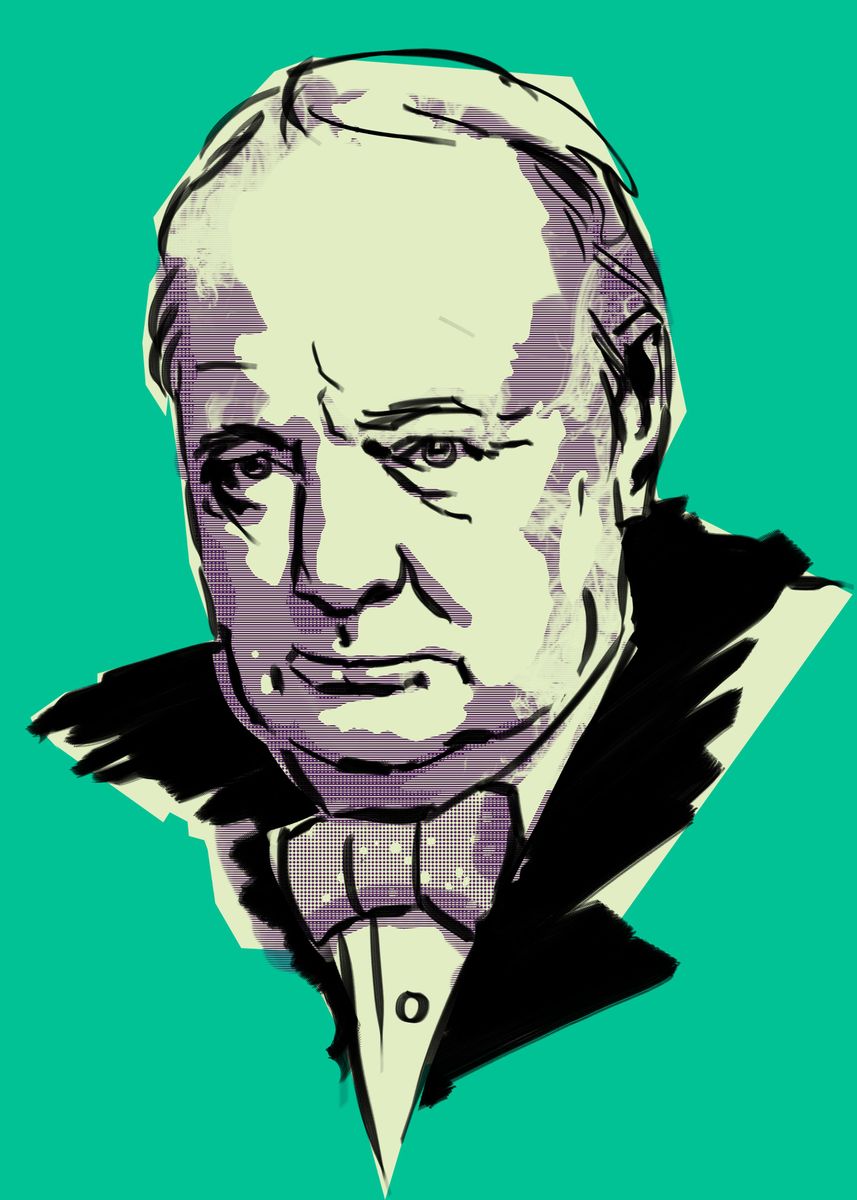 'Sir Winston Churchill' Poster by Ed Labetski | Displate