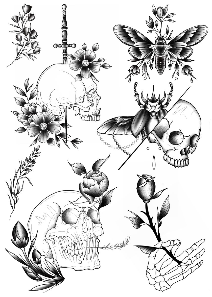 'Tattoo sheet 2 ' Poster, picture, metal print, paint by Jordan ...
