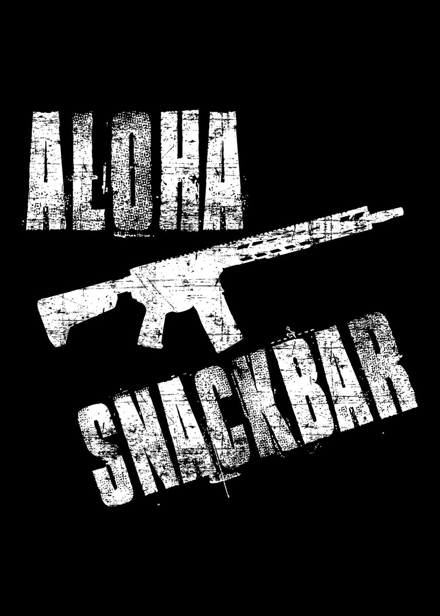 'Aloha Snack Bar AR 15 Amer' Poster, picture, metal print, paint by ...