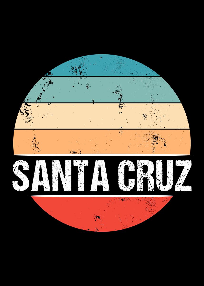'70er 80er CA Santa Cruz Vi' Poster by Marcel Ahrens | Displate