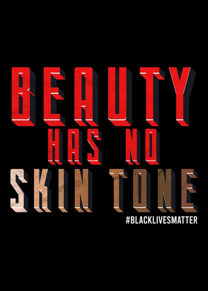 'Black Skin Tone' Poster, picture, metal print, paint by Cooldruck ...