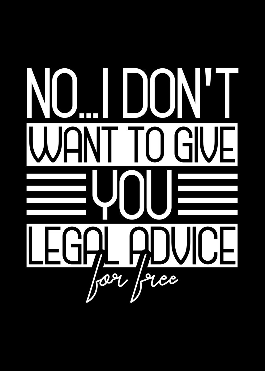 'Lawyer Attorney Law Legal ' Poster by Mealla | Displate