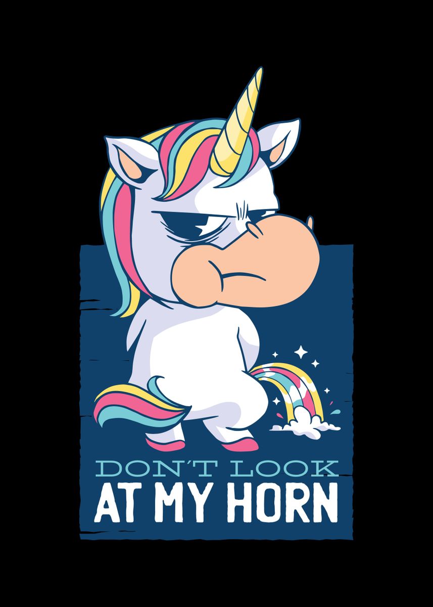 'Funny Unicorn' Poster, picture, metal print, paint by DavinciStore21 ...