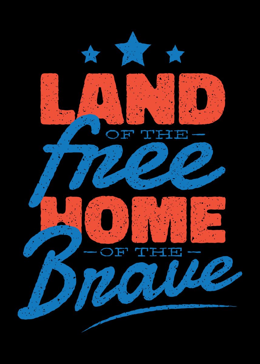 'Home Of The Brave' Poster, picture, metal print, paint by schmugo ...