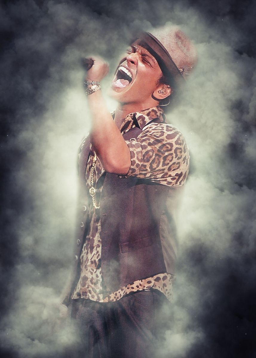 'Bruno Mars' Poster, picture, metal print, paint by SA KE | Displate