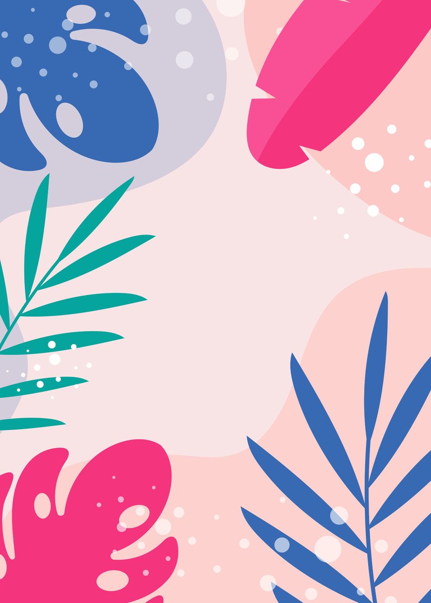 'Tropical leaves TLVIX' Poster, picture, metal print, paint by Turie ...