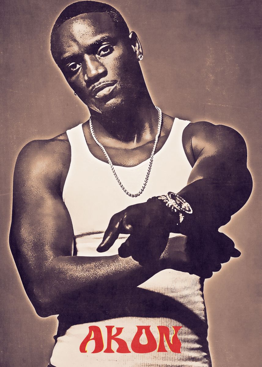 'Akon' Poster, picture, metal print, paint by Anxhela Sufa | Displate