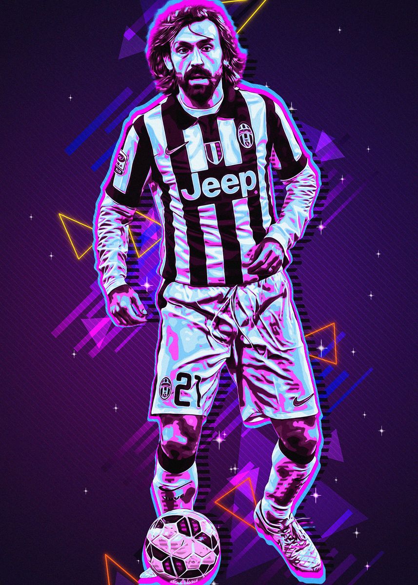 'Andrea Pirlo' Poster, picture, metal print, paint by Bustabu | Displate