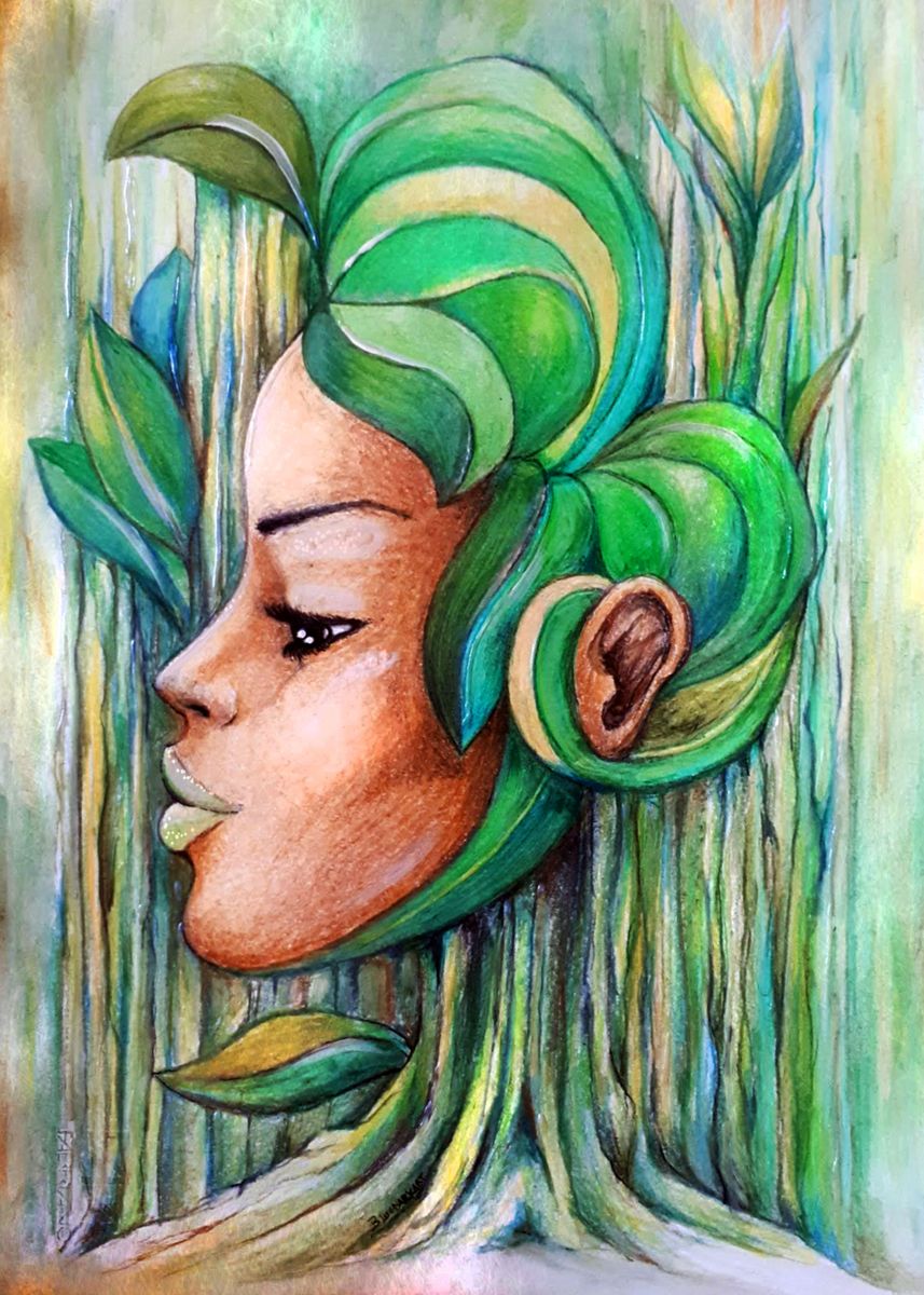 'Mother Earth Spirit' Poster, picture, metal print, paint by Bluedarkat ...