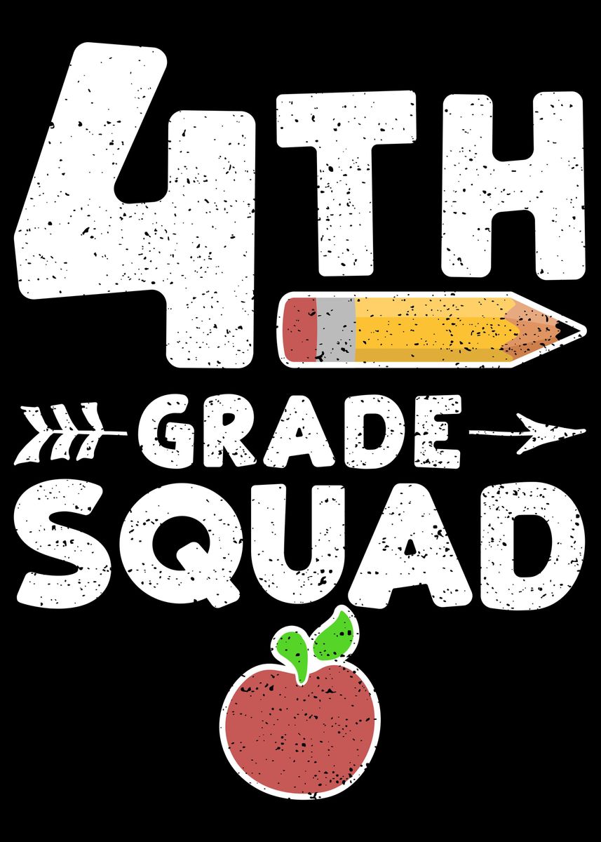 '4th Grade Squad' Poster, picture, metal print, paint by DesignsByJnk5 ...
