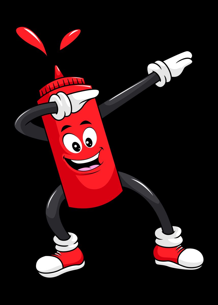 'Dabbing dance ketchup' Poster by BeMi | Displate