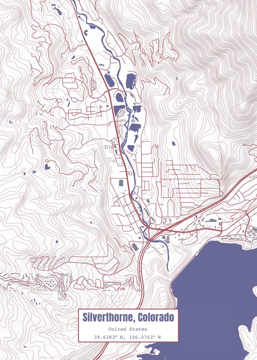 'Silverthorne CO USA Flag' Poster by Outward Cartography | Displate