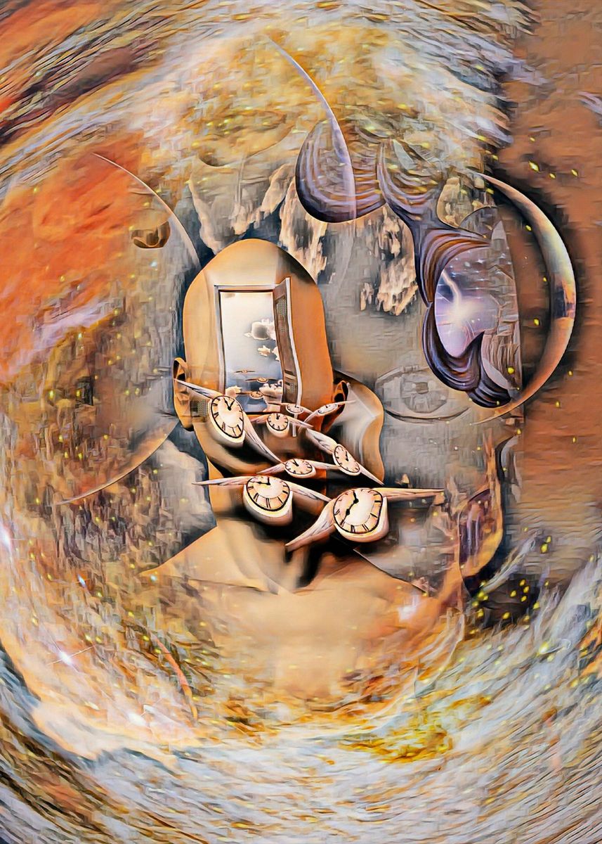 'The Flow of Time' Poster, picture, metal print, paint by Bruce Rolff ...