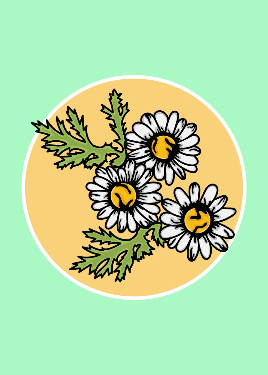 'Sun Flower Illustration' Poster by Afif Choirul | Displate