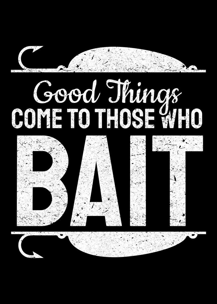 'Fishing Fisherman Bait' Poster, picture, metal print, paint by ...