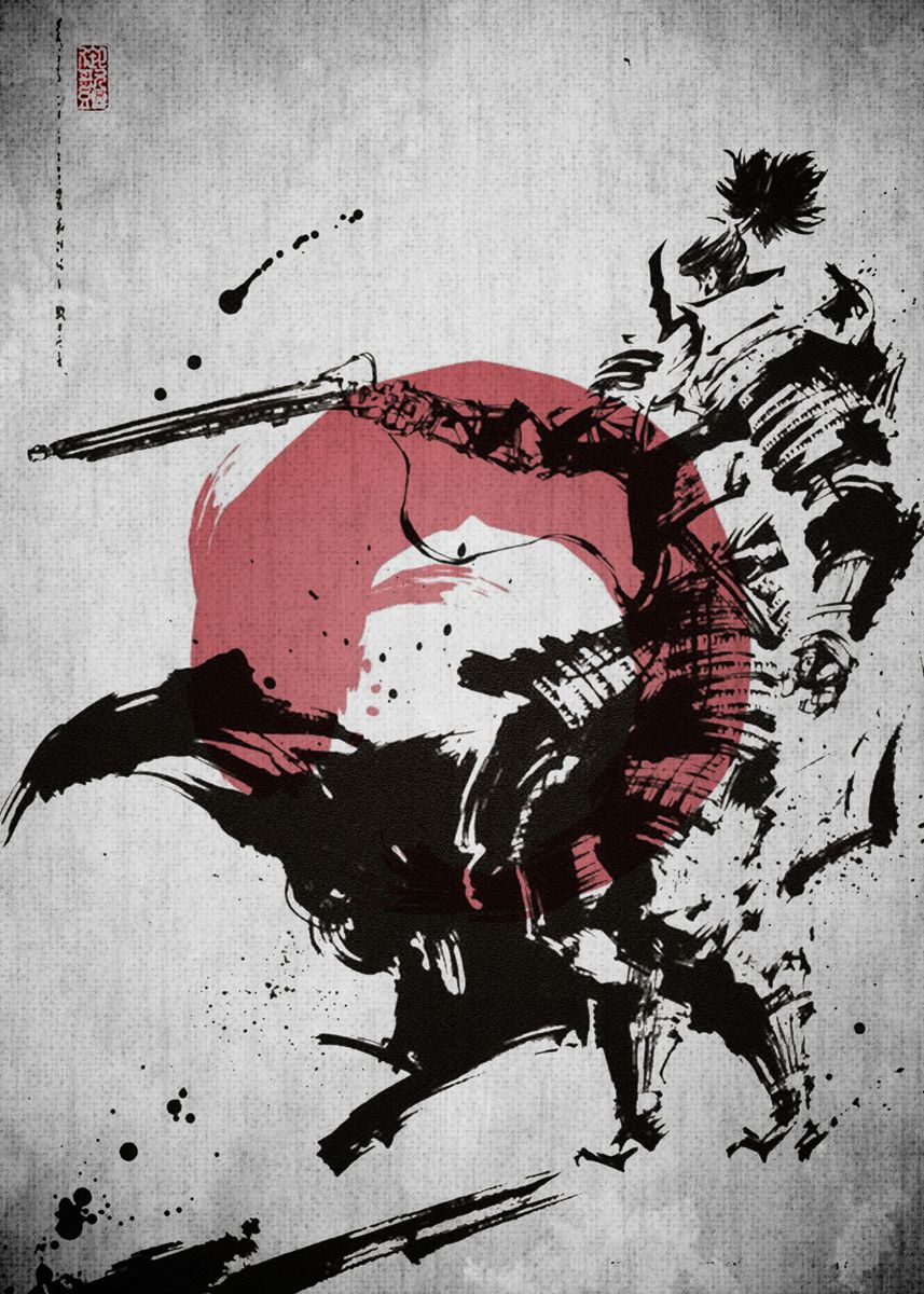 'SAMURAI GUNNER' Poster, picture, metal print, paint by MAXART DESIGN ...