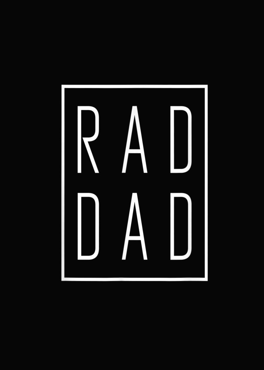 'Mens Fathers Day s Rad Dad' Poster by owl love | Displate