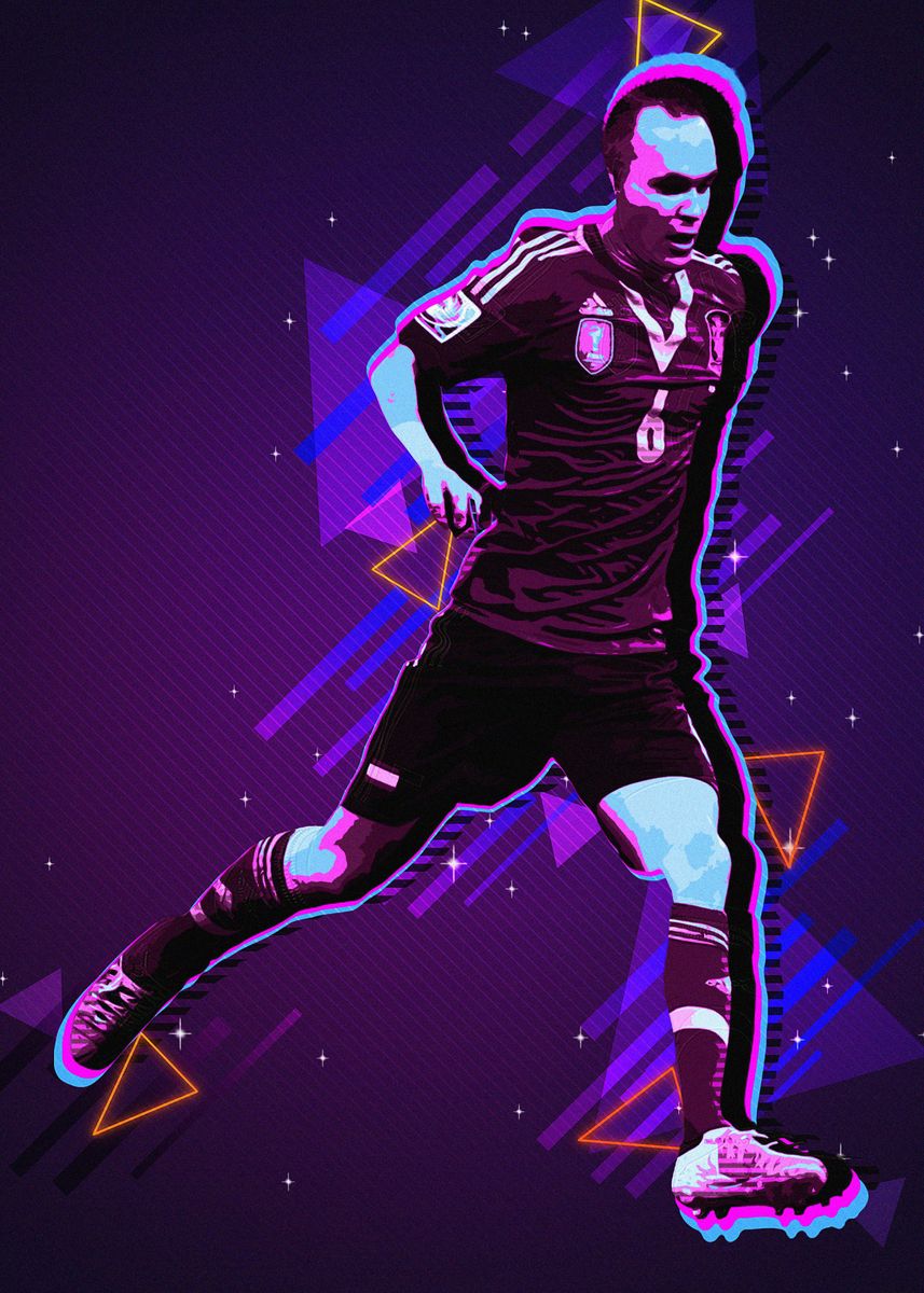'Andrs Iniesta' Poster, picture, metal print, paint by Lincoldhais ...