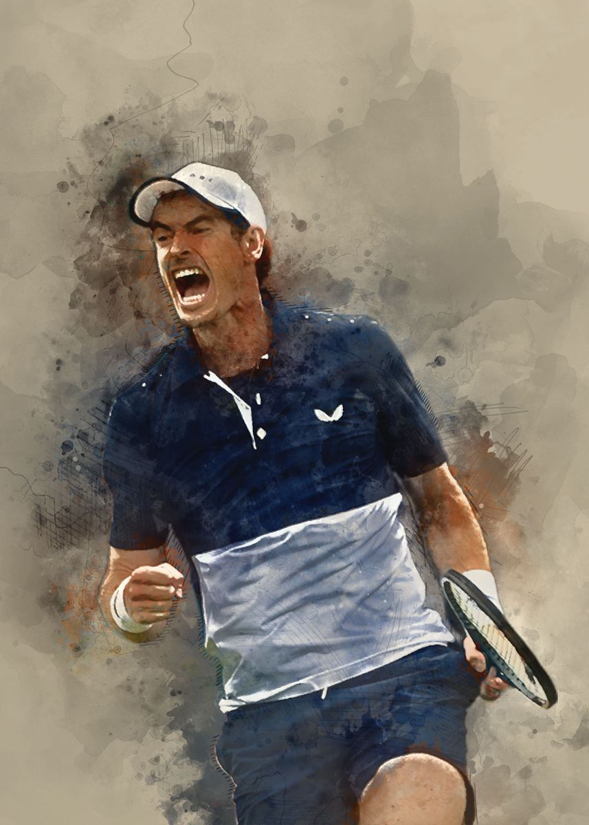 'Andy Murray' Poster, picture, metal print, paint by VEC Group | Displate