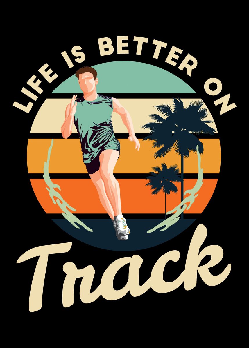 'Running Marathon Runner' Poster, picture, metal print, paint by ...