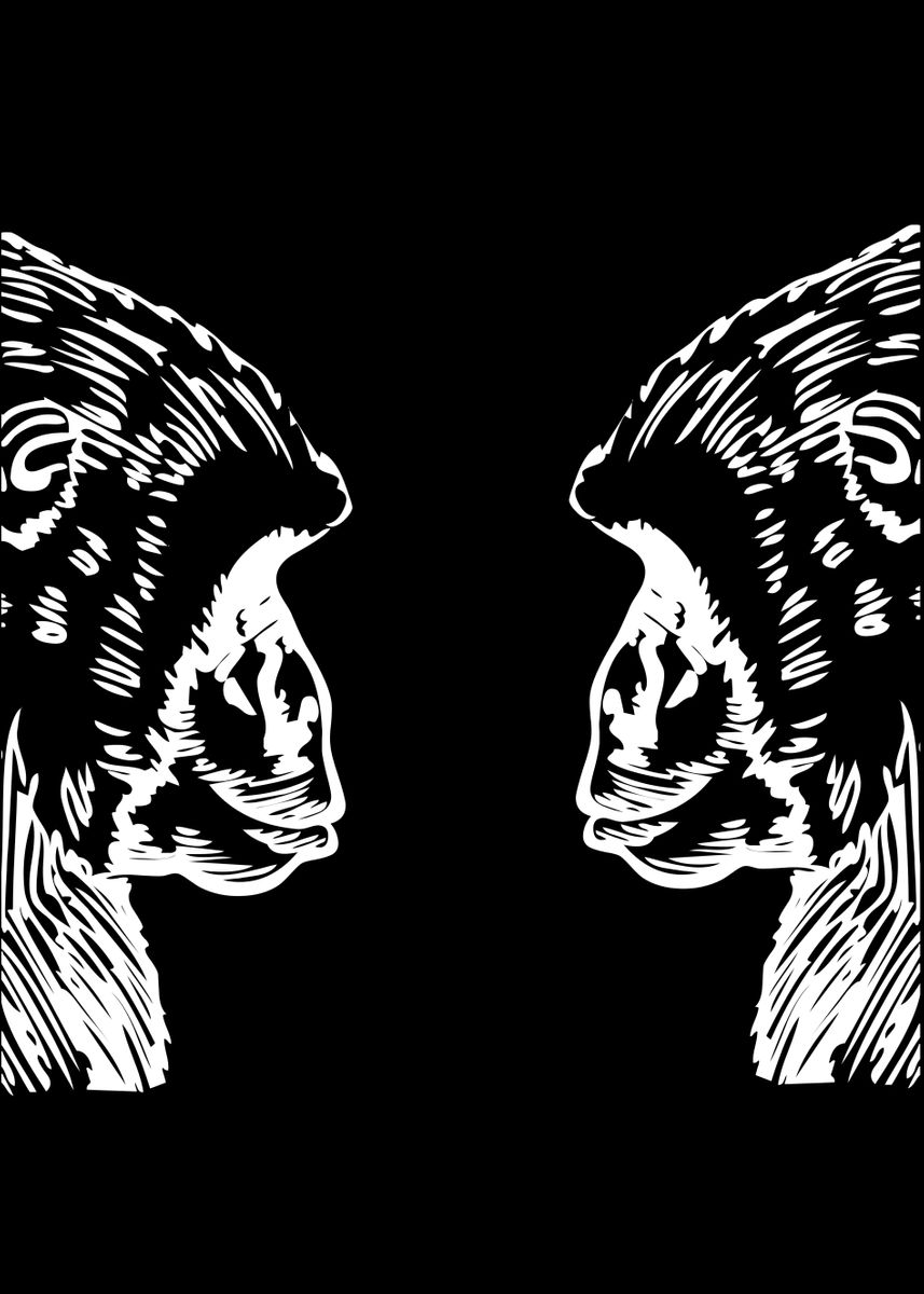 'Monkey Motif' Poster, picture, metal print, paint by Jens Hildebrandt ...