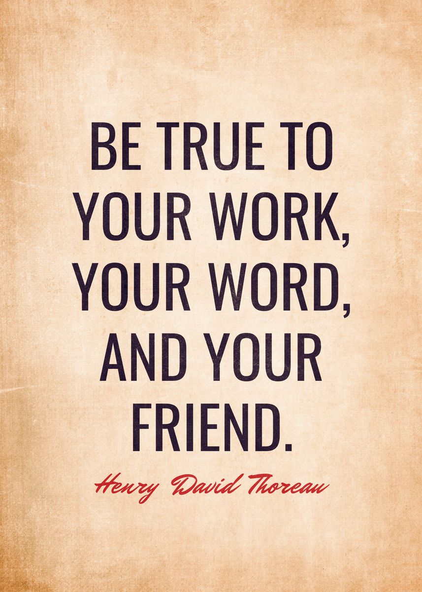 'Quotes Henry David Thoreau' Poster, picture, metal print, paint by ...