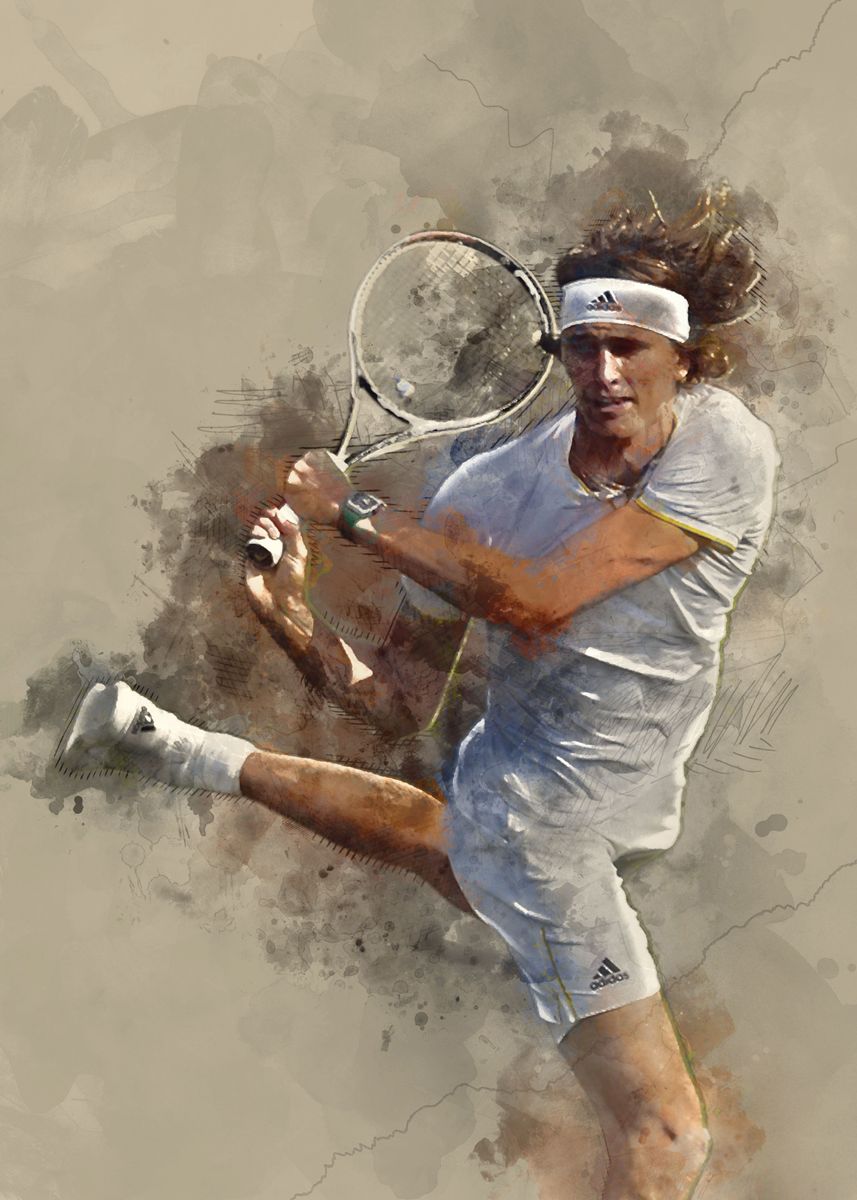 'Alexander Zverev' Poster by VEC Group | Displate