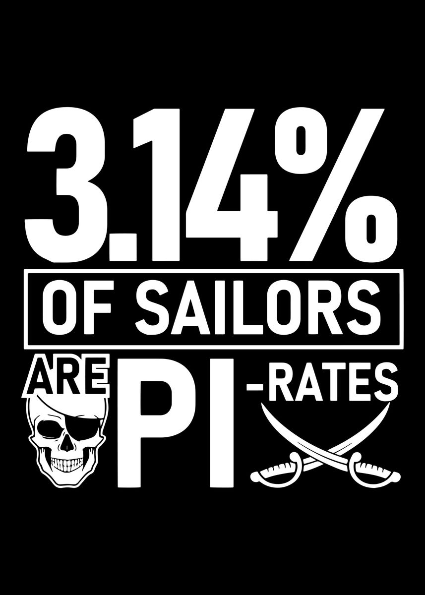 'Math Pi Pirate' Poster, picture, metal print, paint by Sebastian ...