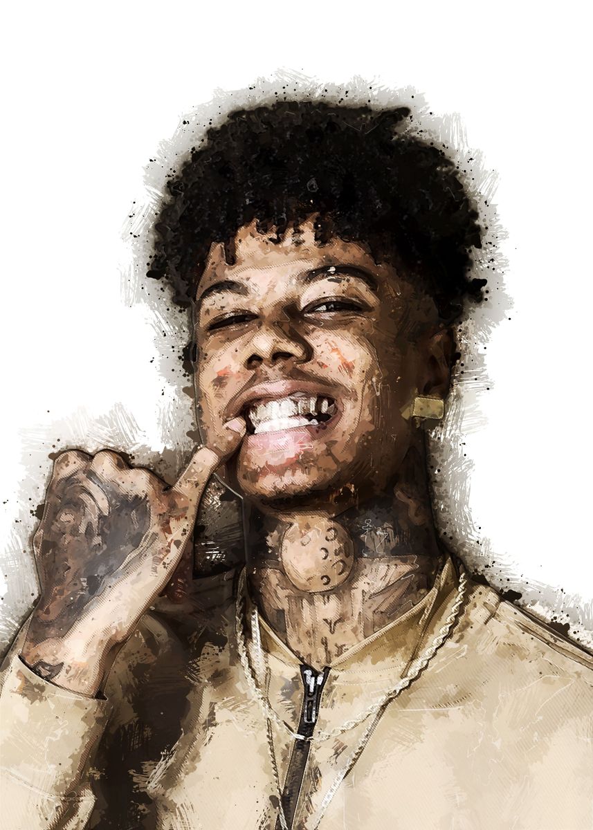'Blueface' Poster, picture, metal print, paint by DTW GROUP | Displate