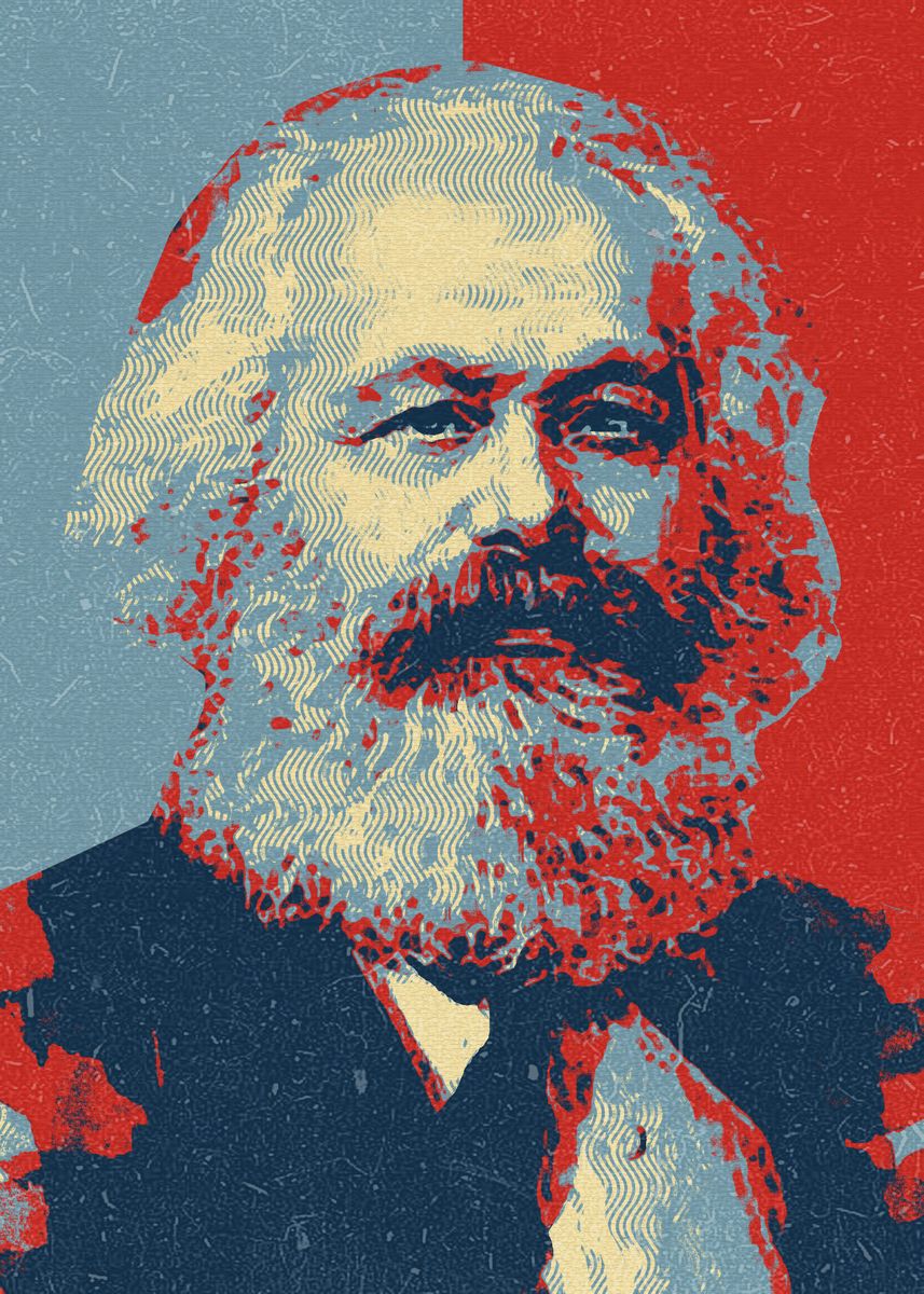 'Karl Marx' Poster, picture, metal print, paint by Izmo Scribbles ...