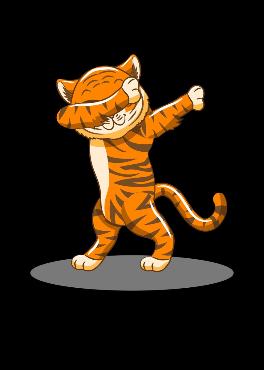 'Dabbing dance tiger' Poster by BeMi | Displate