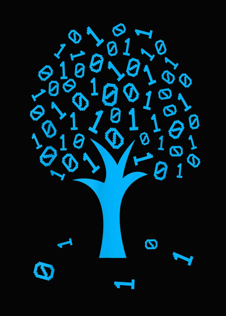 'Binary Tree Computer ' Poster, picture, metal print, paint by DAD ...