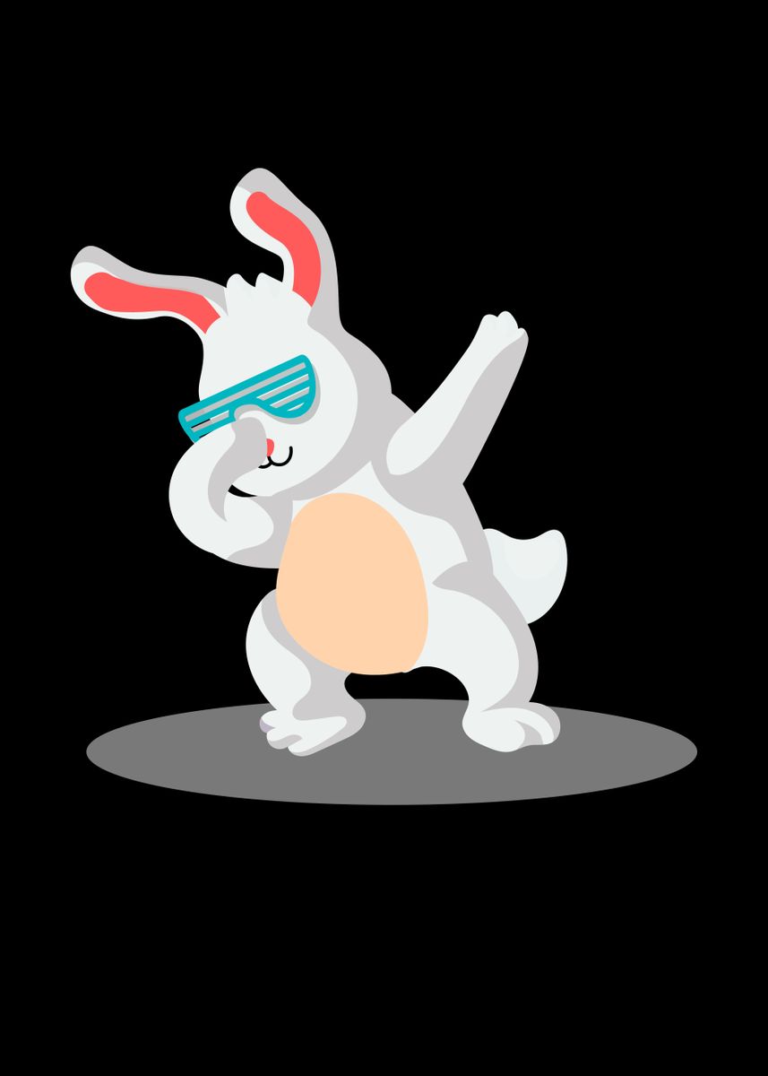 'Dabbing dance rabbit' Poster, picture, metal print, paint by BeMi ...