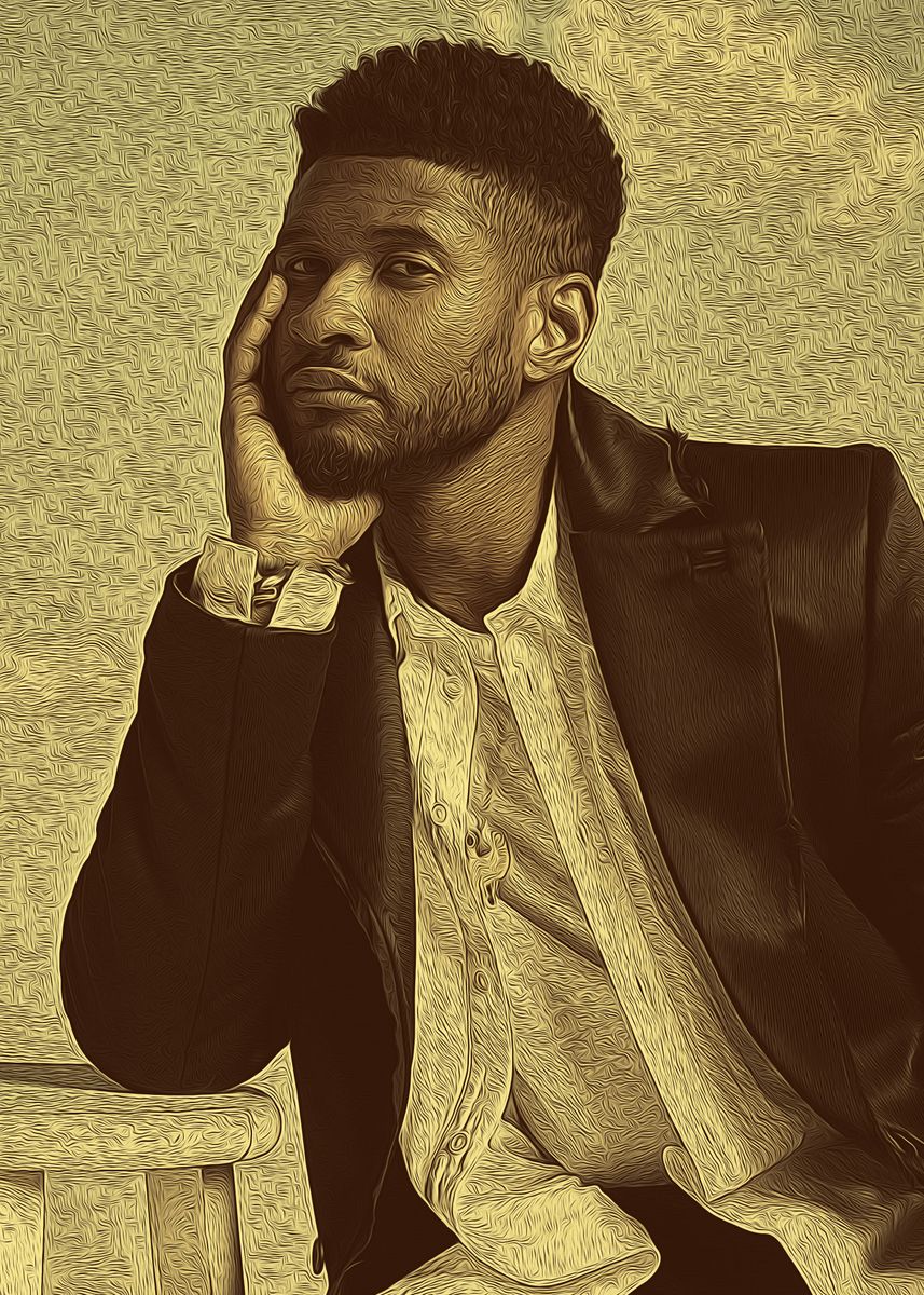 'Usher Retro Vintage 9' Poster, picture, metal print, paint by Oizy ...