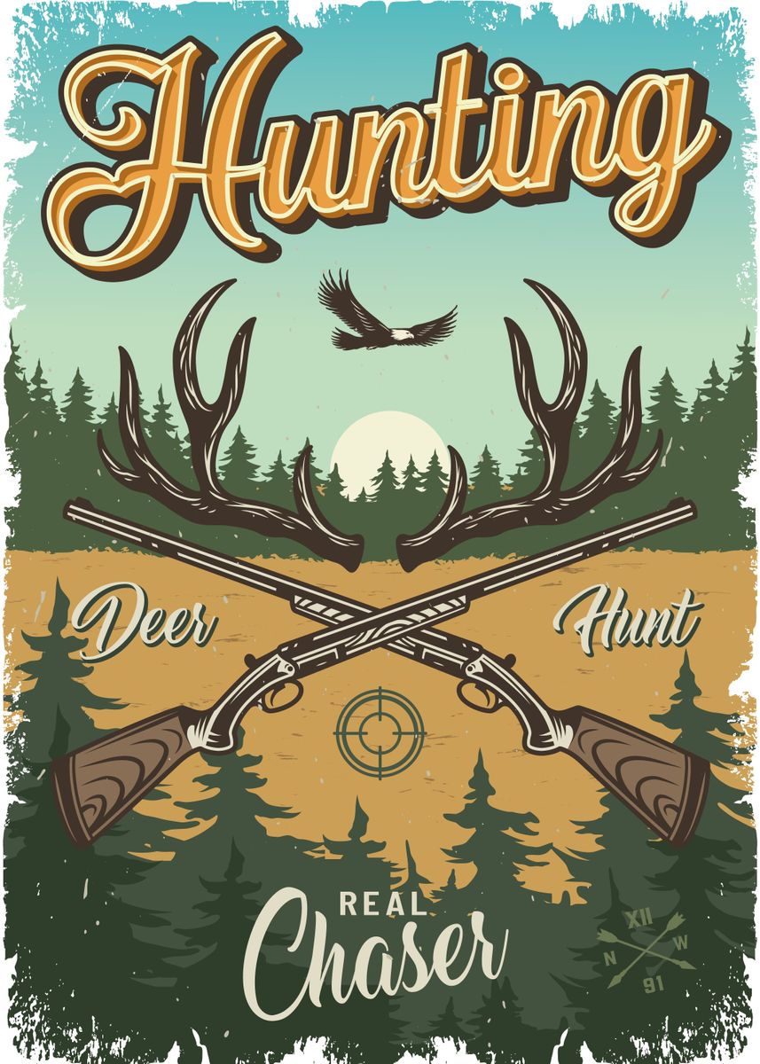 'Hunting Real Chaser' Poster, picture, metal print, paint by ...