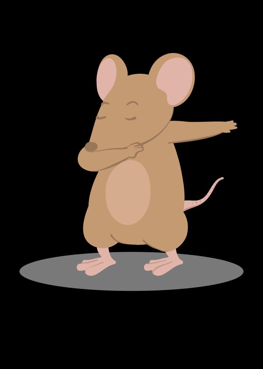 'Dabbing dance rat' Poster, picture, metal print, paint by BeMi | Displate