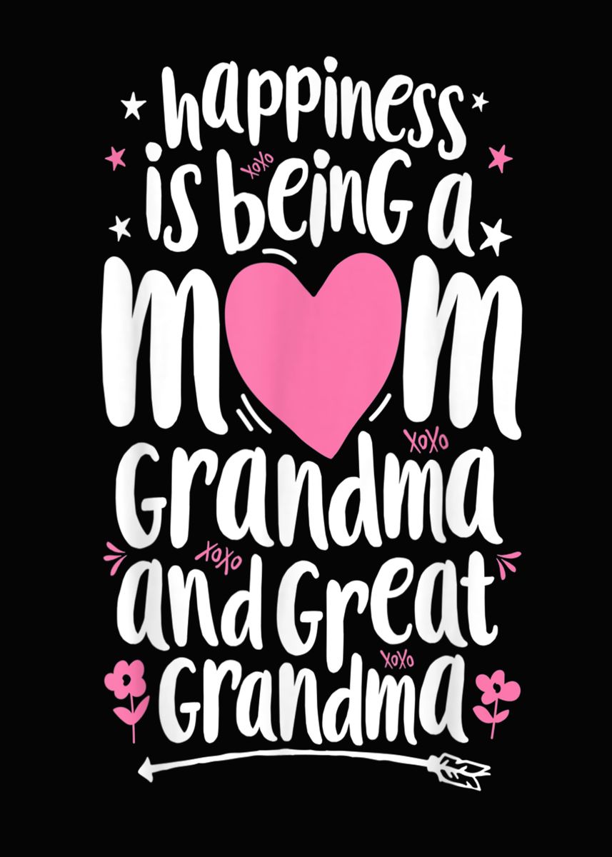'Happiness Is Being A Mom ' Poster by FAMILY LOVE | Displate