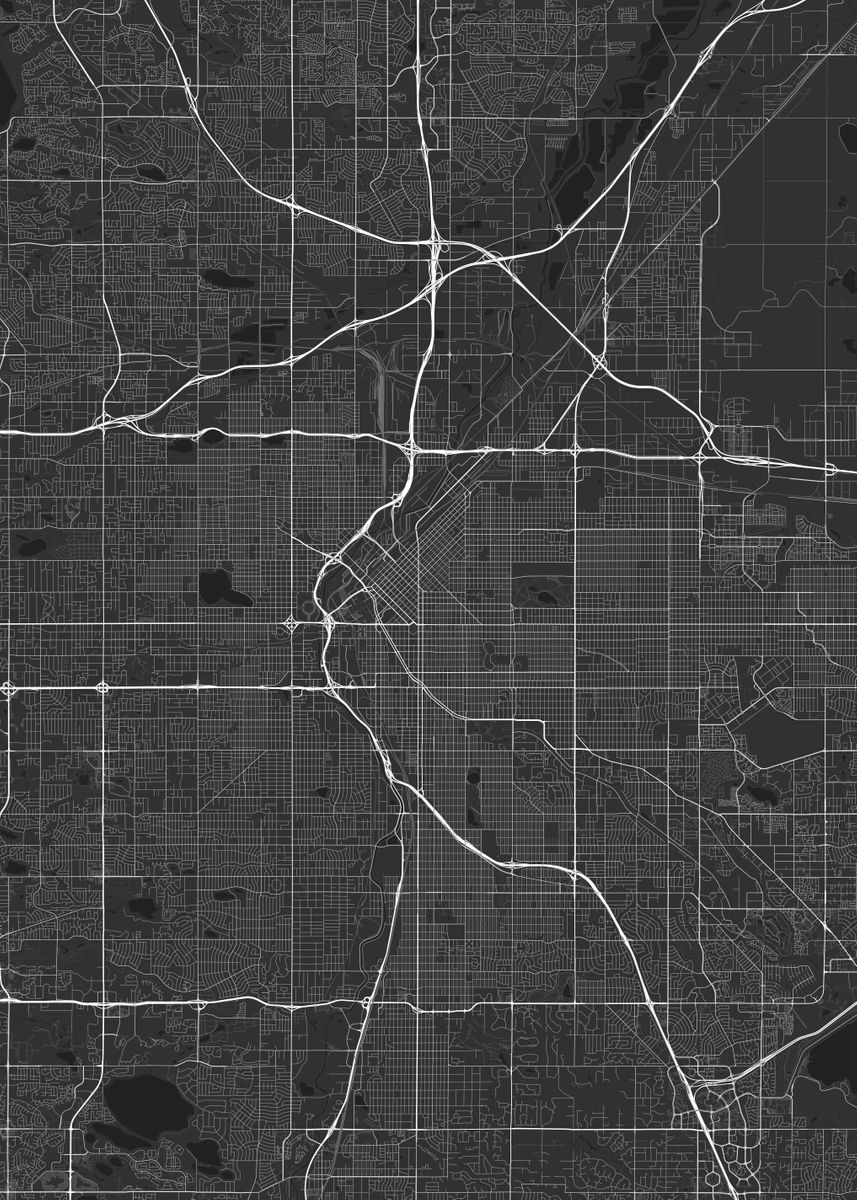 'Denver USA Map' Poster by GraphicalMaps | Displate