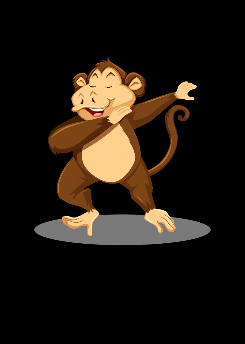 'Dabbing dance monkey' Poster, picture, metal print, paint by BeMi ...