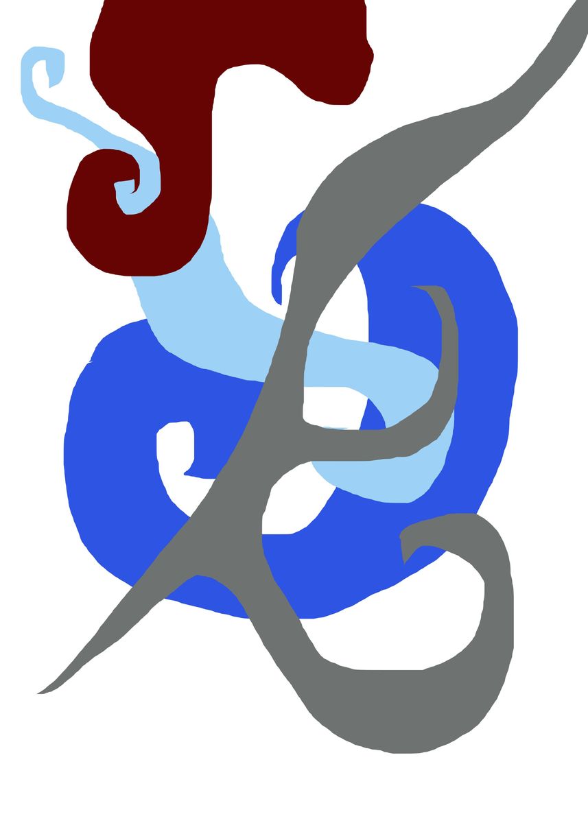 'Curve Drip' Poster, picture, metal print, paint by Cindy Boyd | Displate