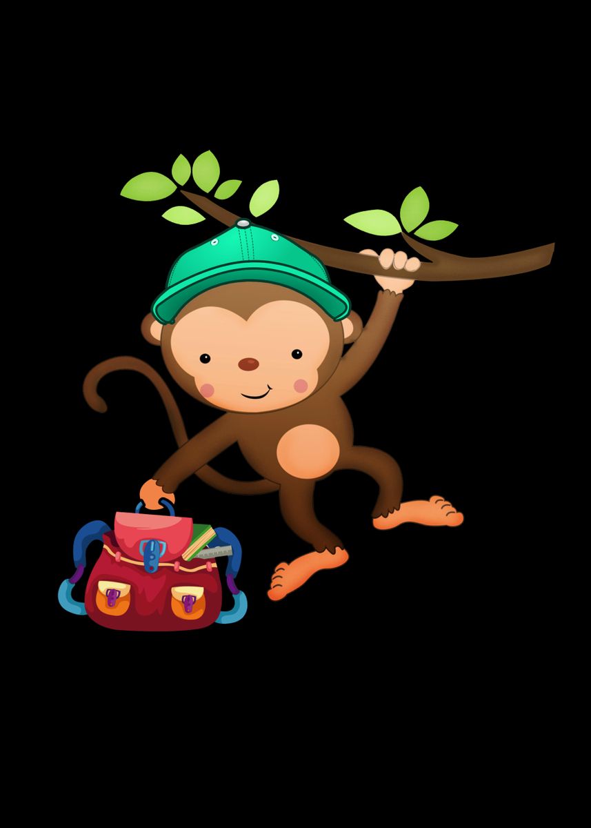 'Monkey Motif' Poster, picture, metal print, paint by Jens Hildebrandt ...