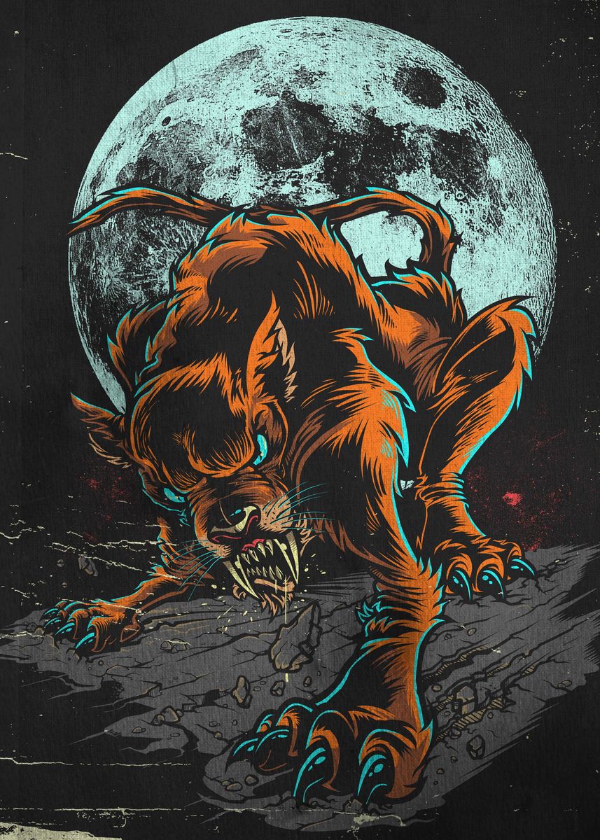 'Sabertooth Tiger' Poster by Nicolo | Displate
