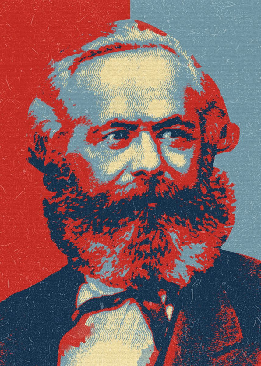 'Karl Marx' Poster, picture, metal print, paint by Izmo Scribbles ...