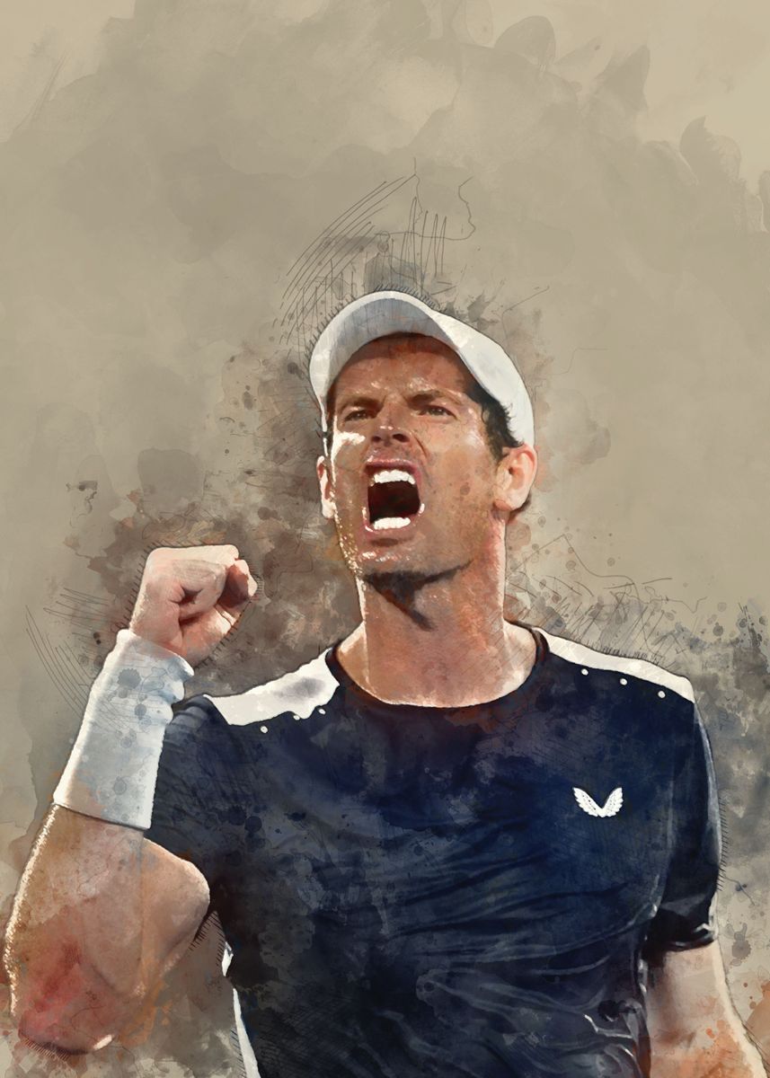 'Andy Murray' Poster, picture, metal print, paint by VEC Group | Displate
