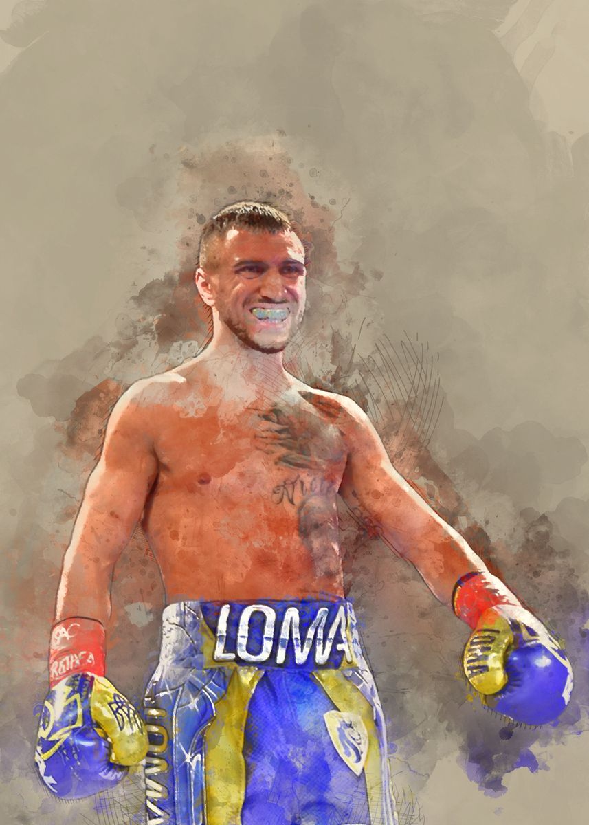 'Vasyl Lomachenko' Poster, picture, metal print, paint by ONONMADE ...