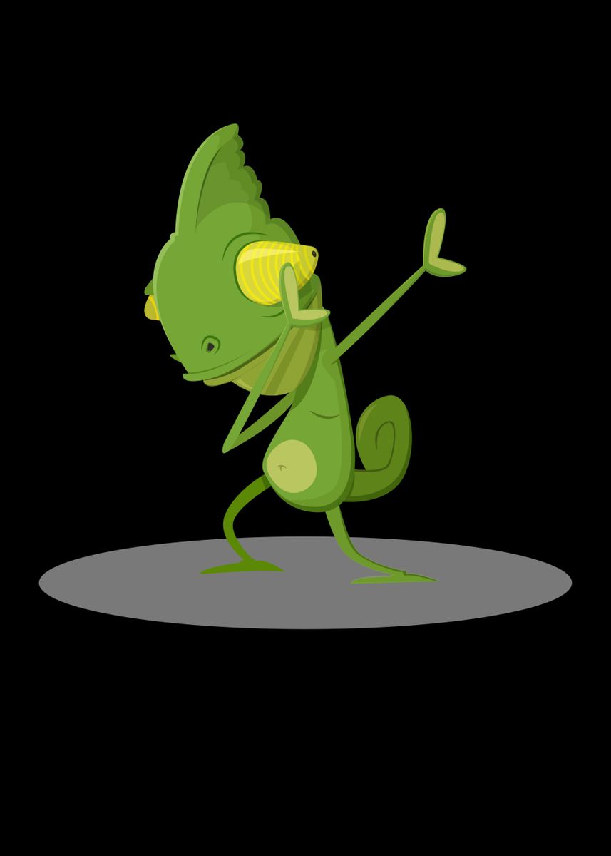 'Dabbing dance Chameleon' Poster, picture, metal print, paint by BeMi ...