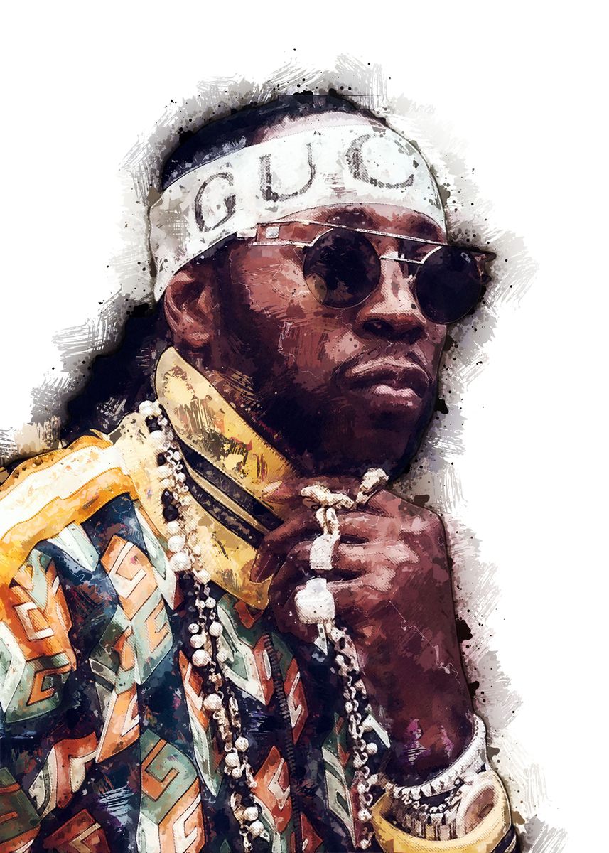 '2 Chainz' Poster, picture, metal print, paint by DTW GROUP | Displate