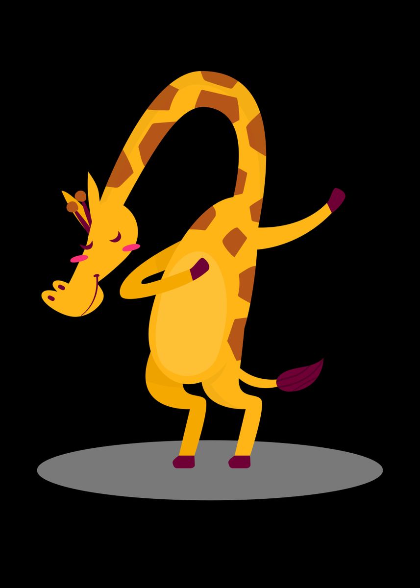 'Dabbing dance giraffe' Poster, picture, metal print, paint by BeMi ...